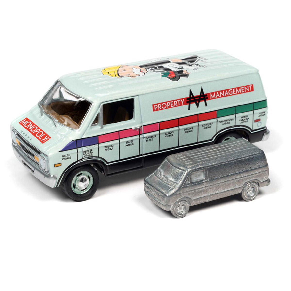 Dodge Van 1970 Monopoly 1:64 – Miniaturas